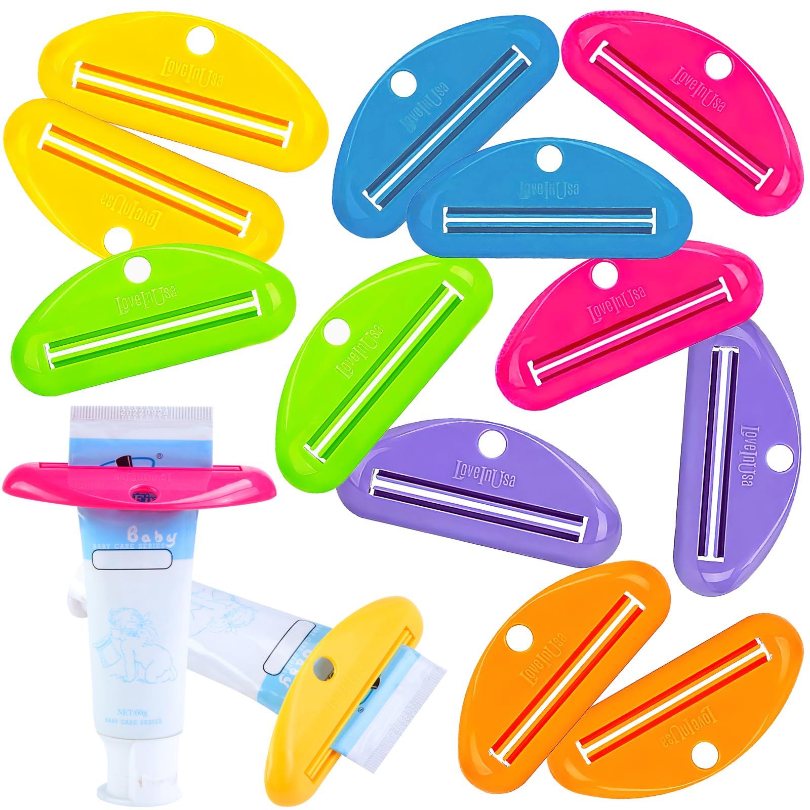 Snapklik.com : Toothpaste Squeezers Bulk, 12PCS Multicolor Toothpaste ...