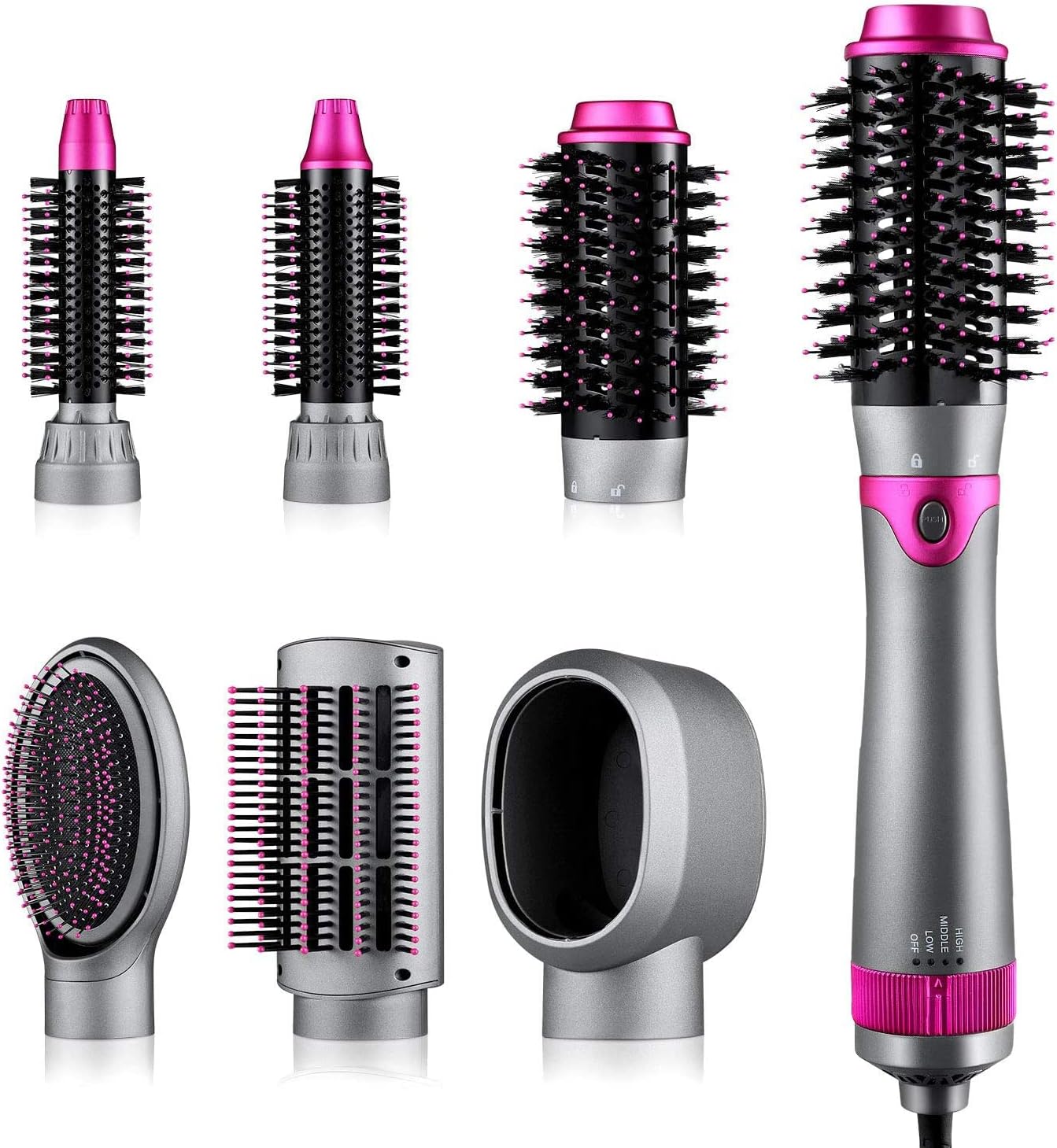 Amazon.com: Cepillo secadora y volumen 6 en 1, secadora de pelo ...