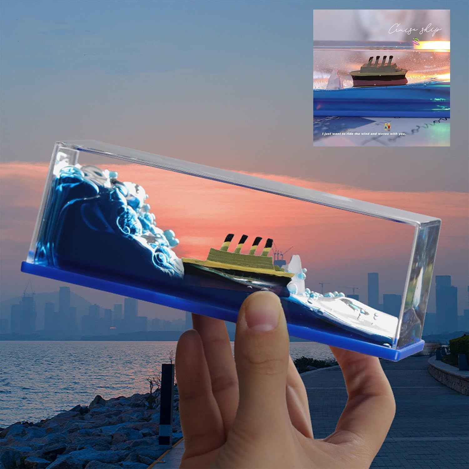 Amazon.com: Cruise Ship Model Decoration Unsinkable Boat in a Box ...