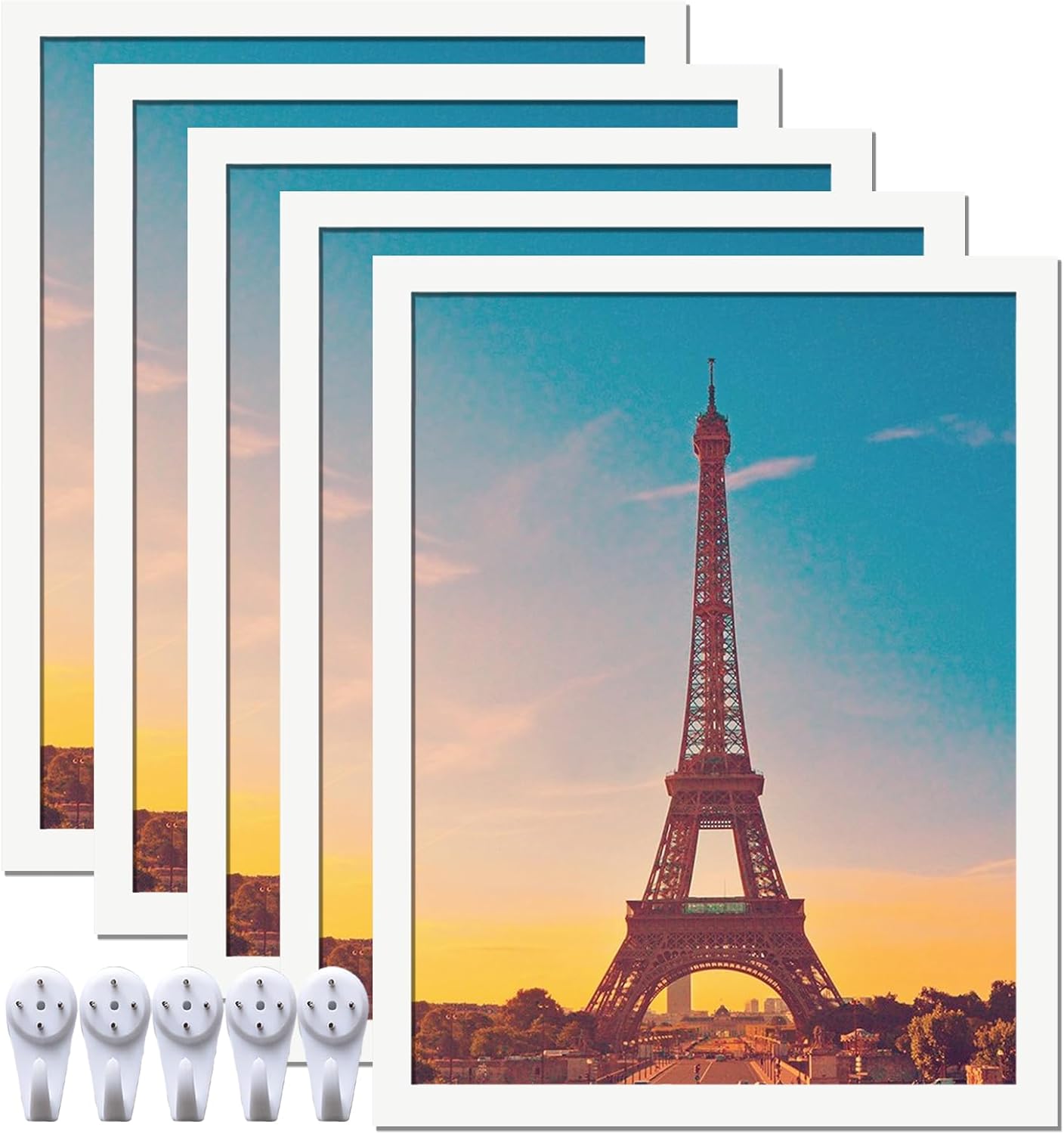 Amazon.com - icariery 14x18 Picture Frame Set of 5, White Photo Frames ...