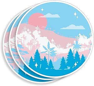 Amazon.com: Subtle Transgender Sticker Flag LGBTQ+ Pride Mountain Trans ...