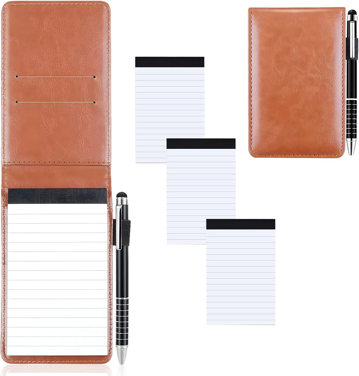 WACH AUF Pocket Notebook A7 Small Notebook with Pen Portable Leather ...
