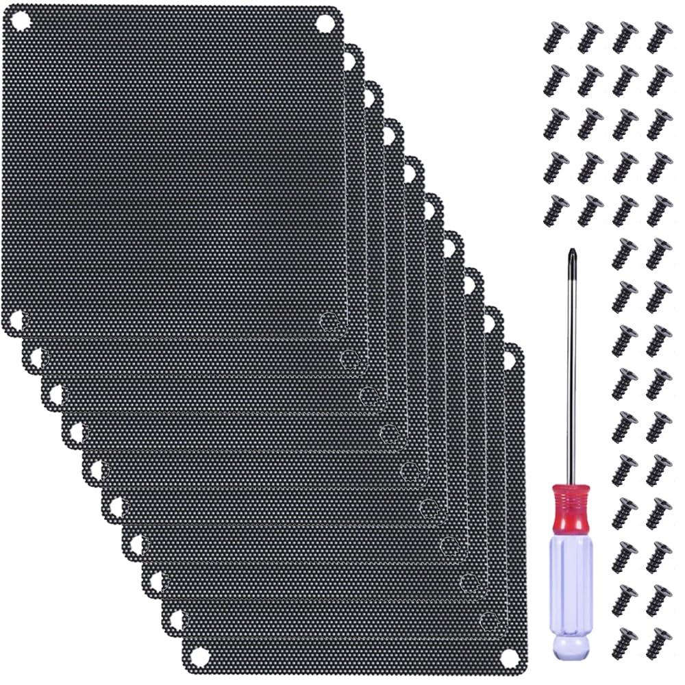 Amazon.com: DKARDU 120mm x 120mm Fan Dust Filter, 120mm PVC Black PC ...