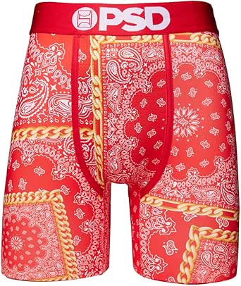 PSD Men's Rich Bandana Red Boxer Briefs, Red, L at Amazon Men’s ...