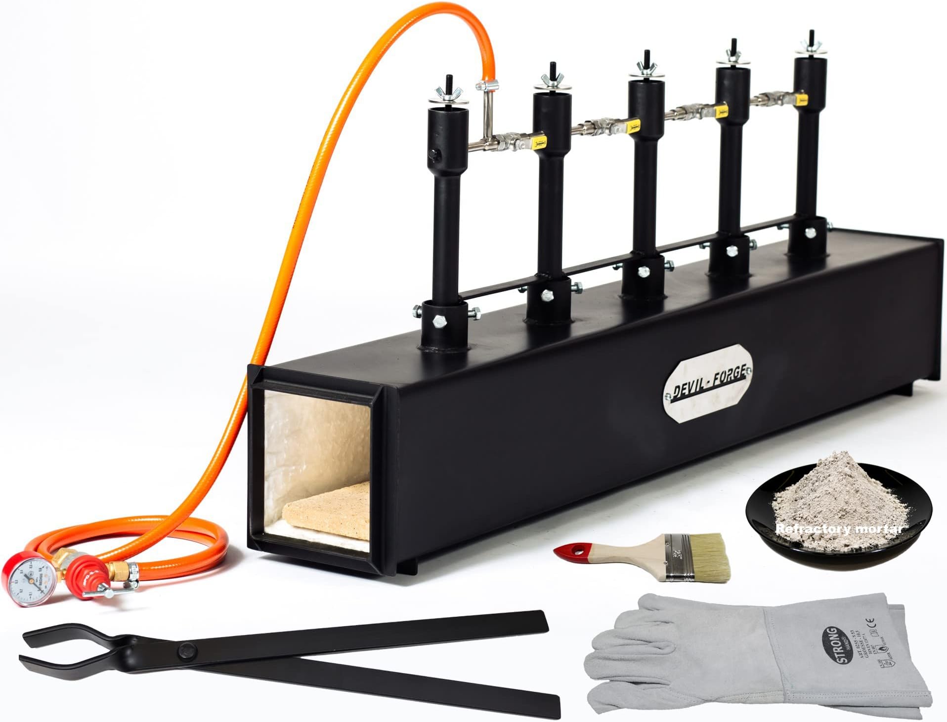 DEVIL-FORGE Gas Propane Forge DFPROF5, 5 Burners DFP (400.000 BTU) use ...