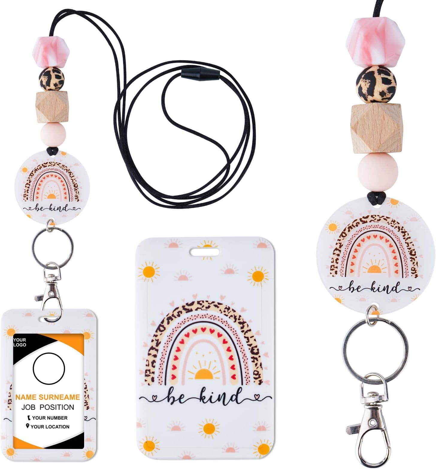 Amazon.com : ID Badge Holder with Lanyard - Cute Teacher Lanyards for ...