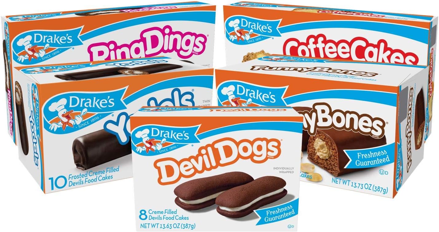 Amazon.com: Drake's Ring Dings Cakes 13.5 oz, 10 Count : Grocery ...