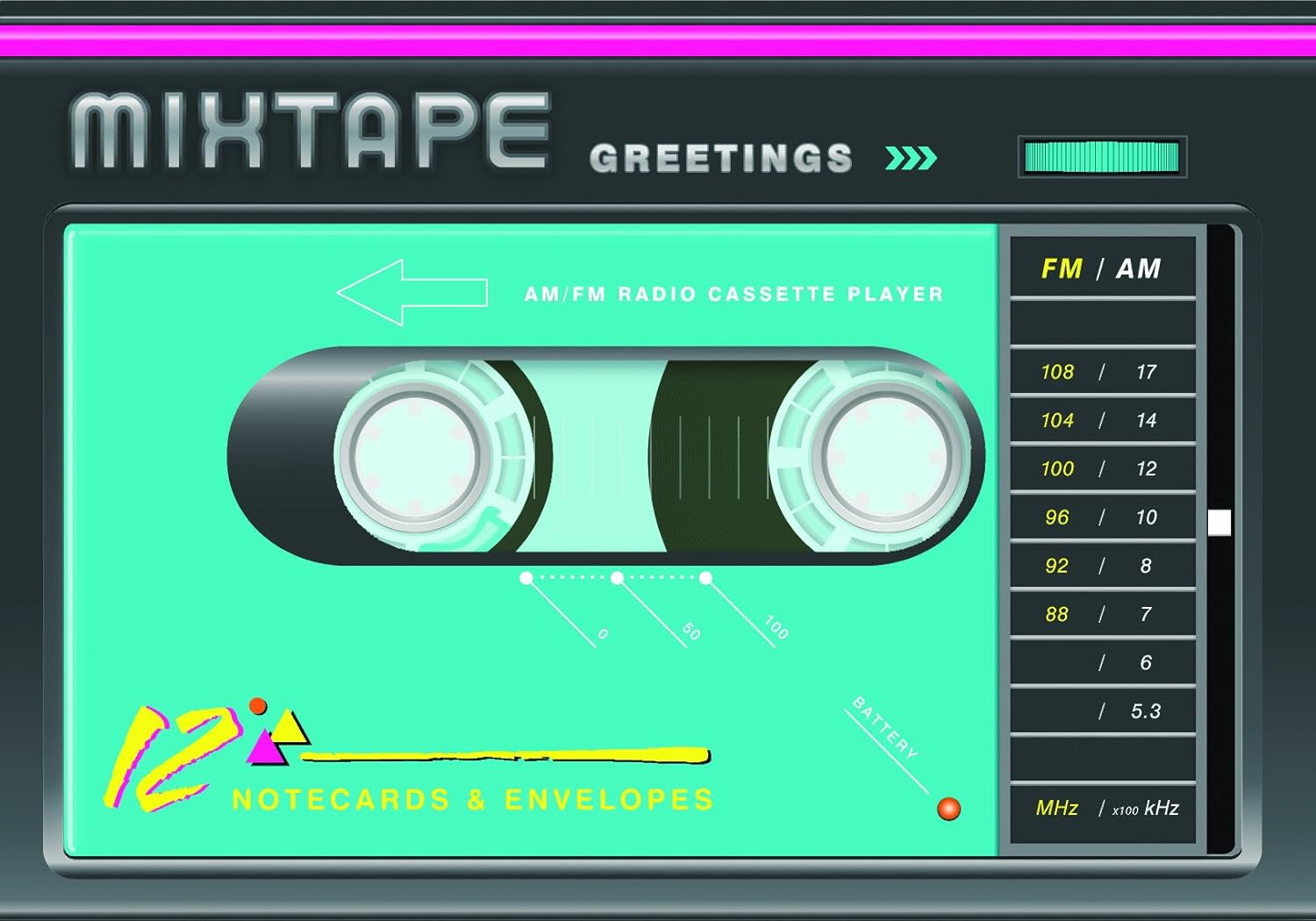 Amazon.com: Mixtape Greetings: 12 Notecards & Envelopes: 9781452124780 ...