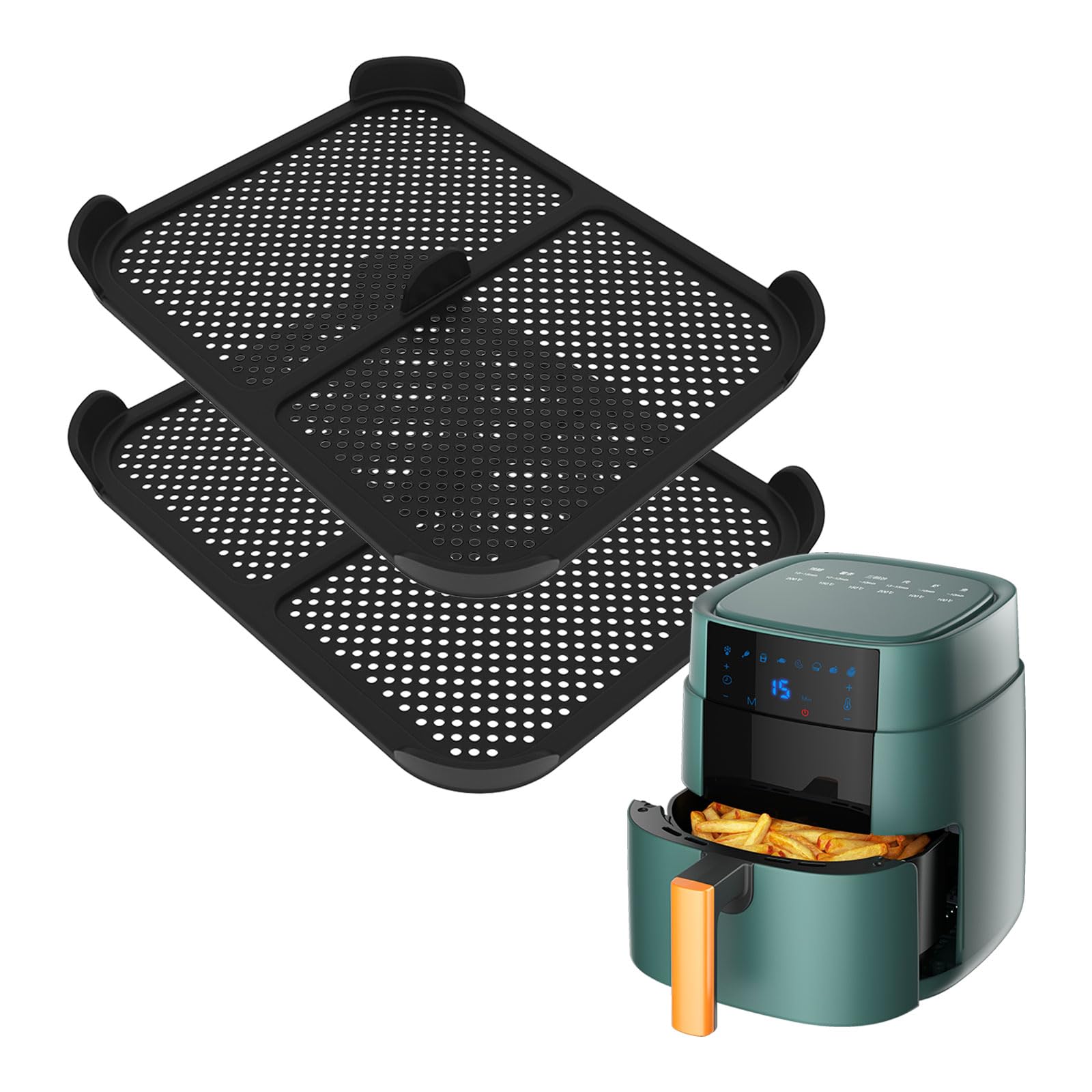 Amazon.com: Yallmie Air Fryer Splash Guards, 2Pcs Effective Grease ...
