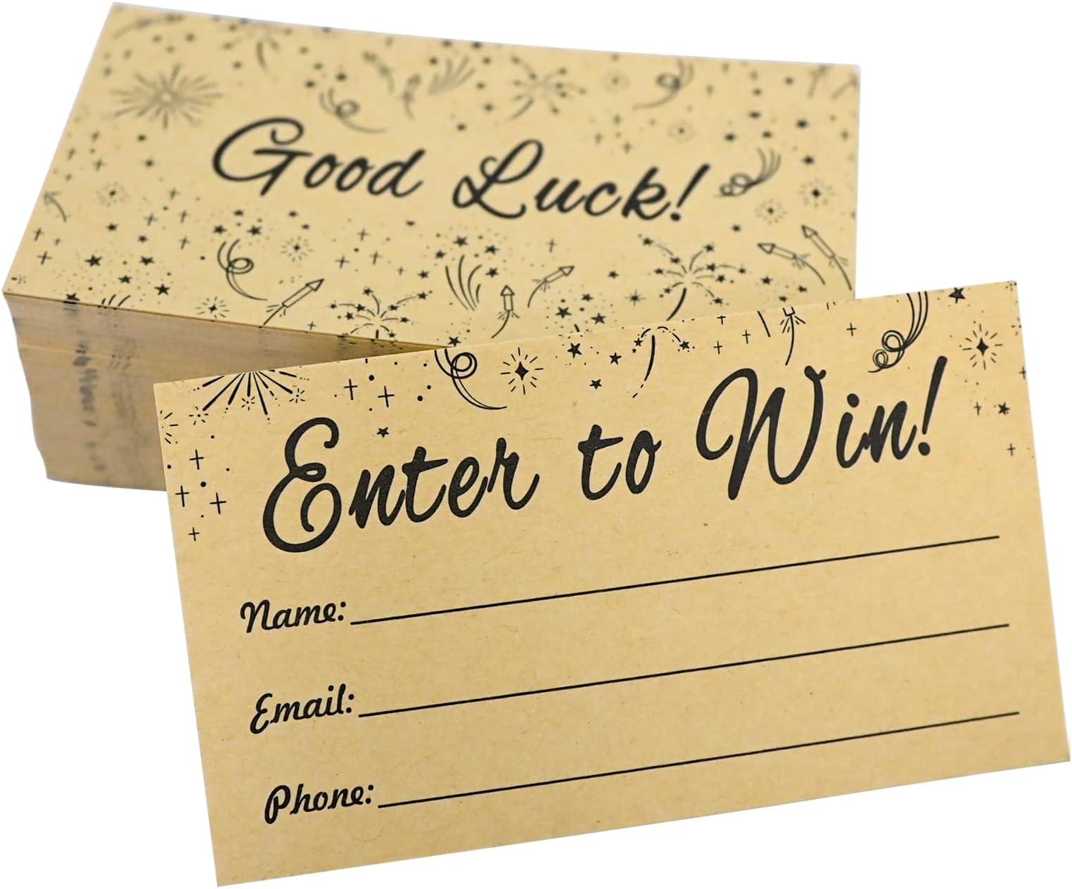 Amazon.com : 300 Pcs Enter to Win Raffle Tickets Cards 3.5 x 2 Inch ...