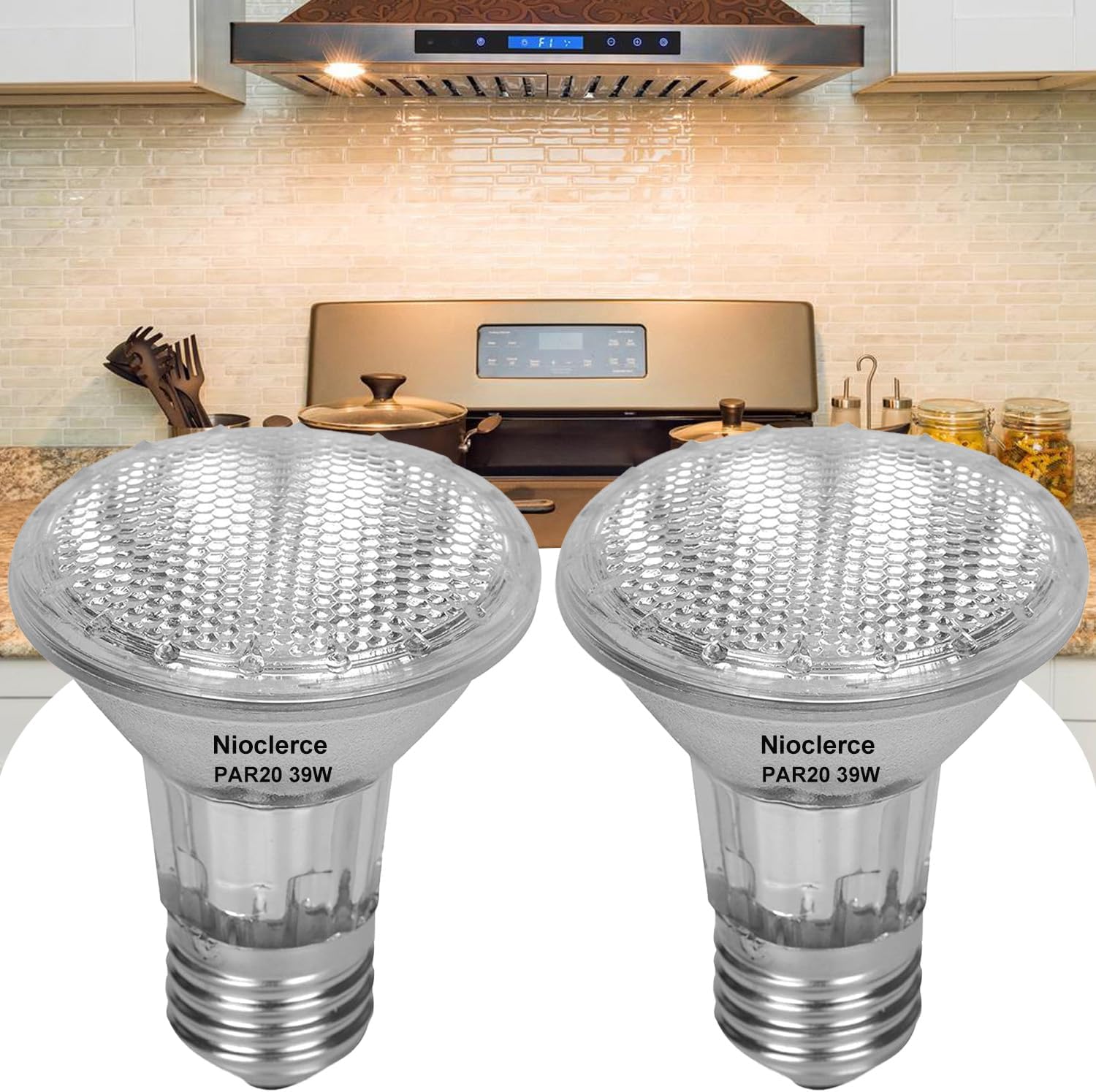 Nioclerce PAR20 Flood 39W 120V 480 Lumens- 2 Pack PAR20 Flood Light ...