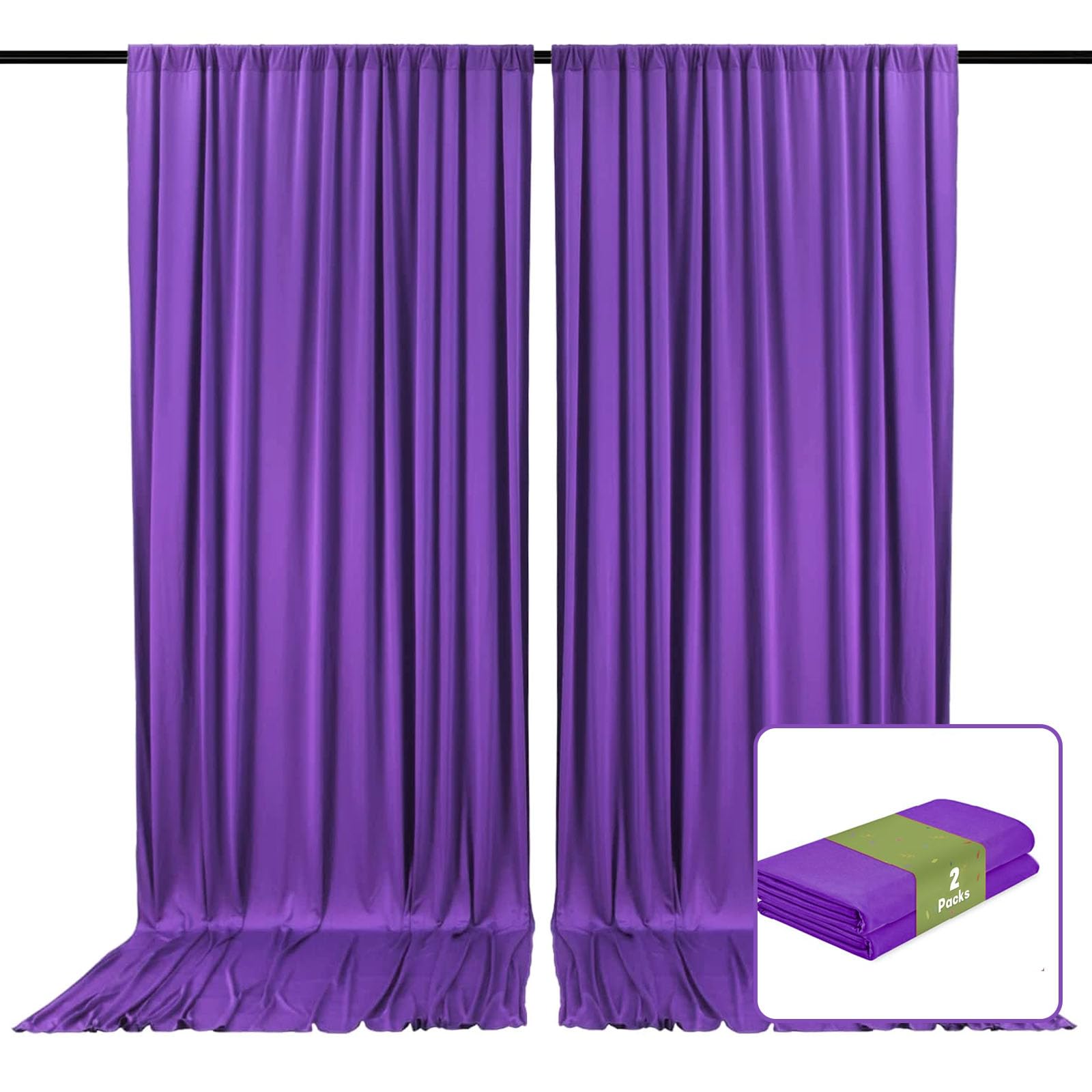 Amazon.com : 2 Panels Purple Backdrop Curtain, 10 x 10 Feet Background ...