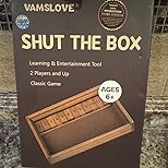 Amazon.com: VAMSLOVE Shut The Box Dice Game Wooden Board Table Math ...