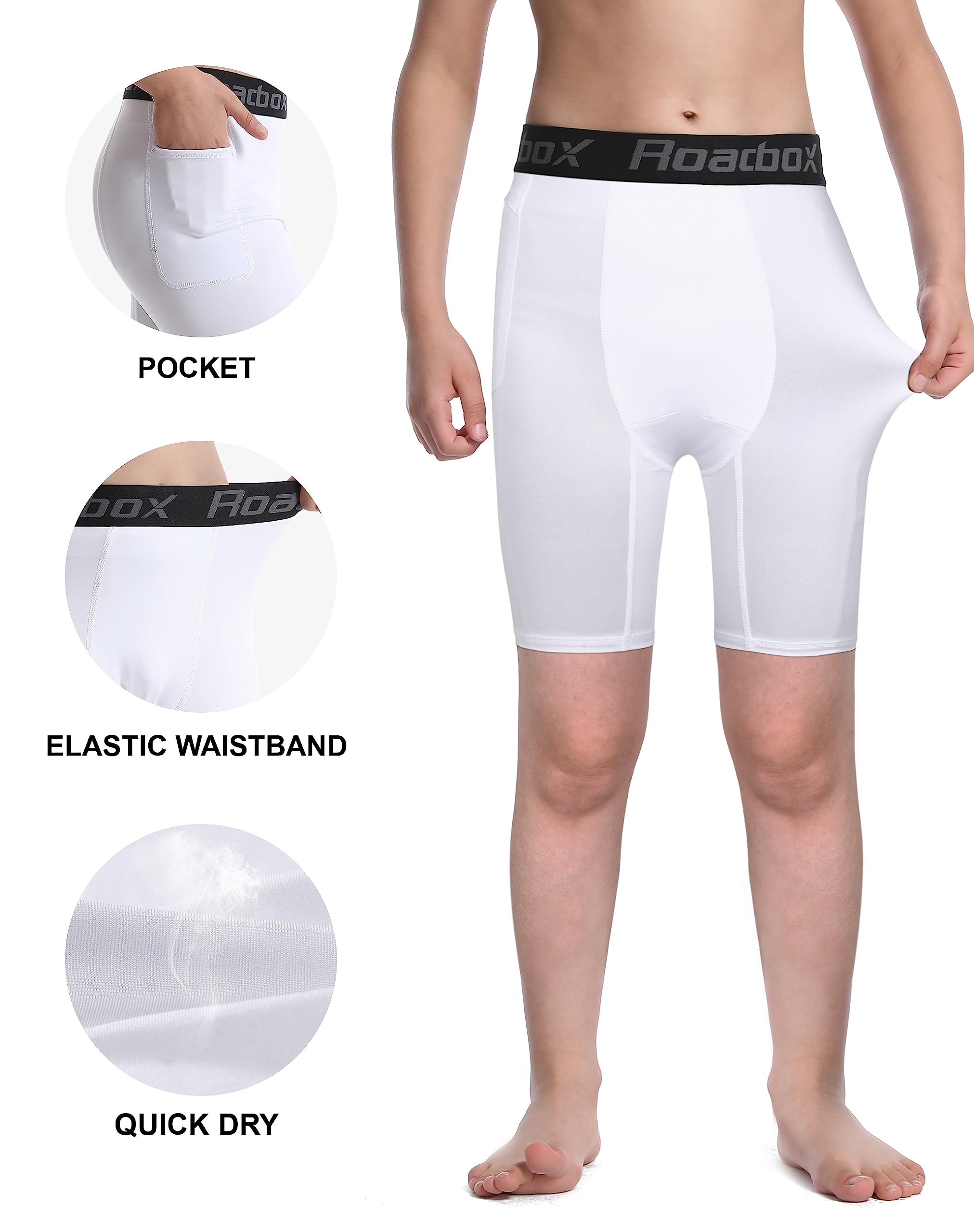 Snapklik.com : Roadbox Youth Boys Compression Shorts - Performance ...