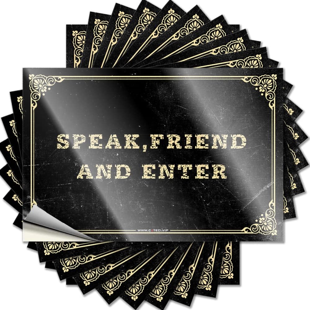 Amazon.com: Stickers for Your Car Speak Friend and Ente Funny Sticker ...
