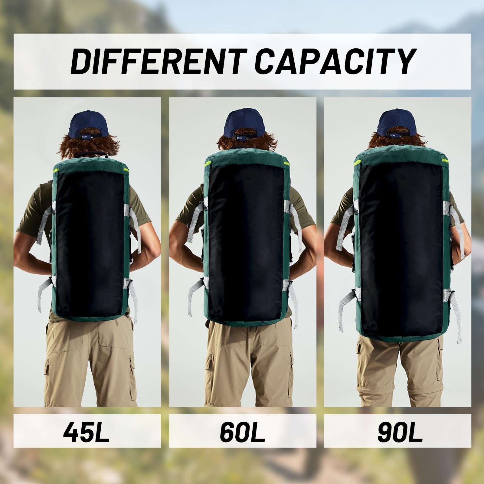 Snapklik.com : MIER Large Duffel Backpack Sports Gym Bag