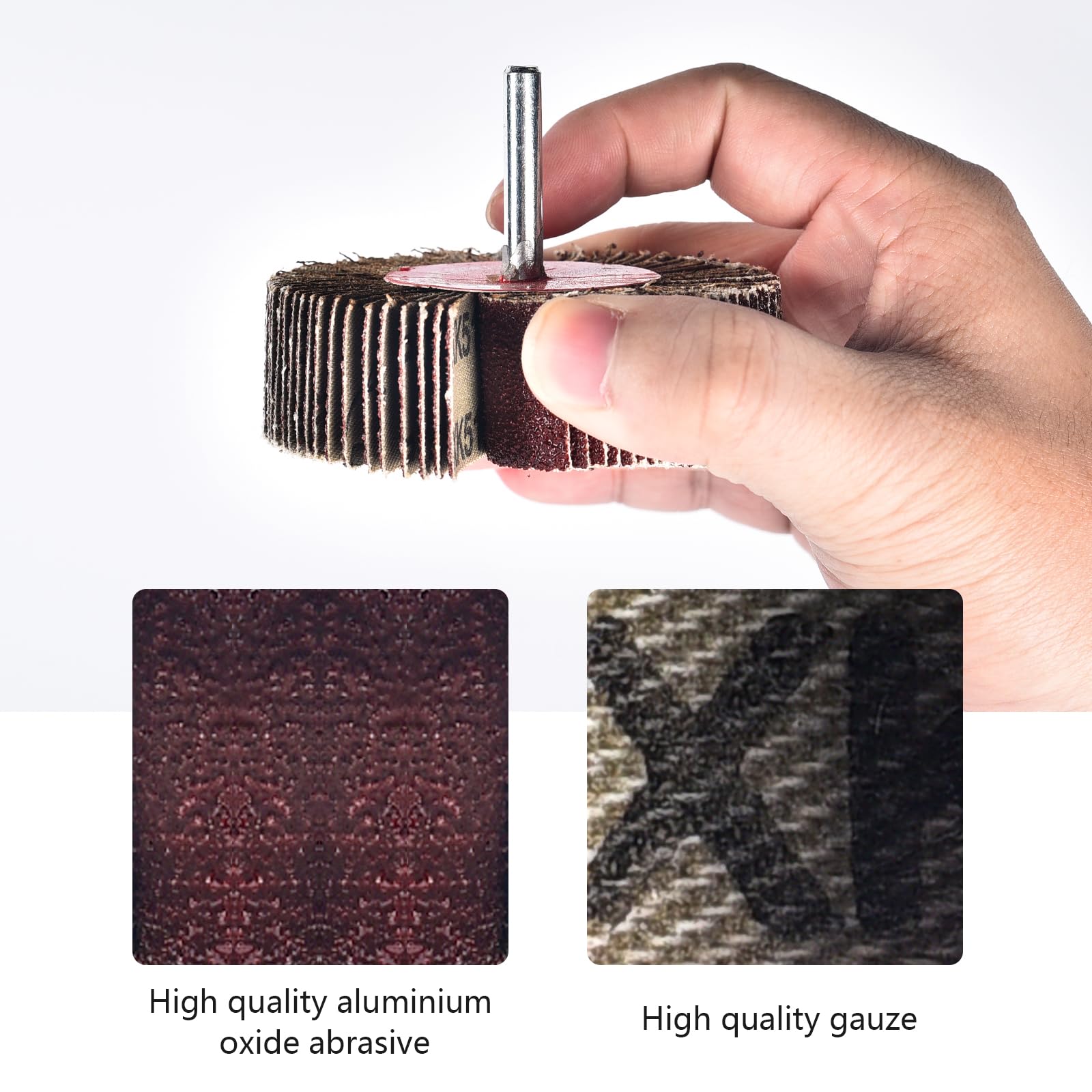 Snapklik.com : 24Pcs Abrasive Flap Wheel Sander Set 80 Grit Sanding ...