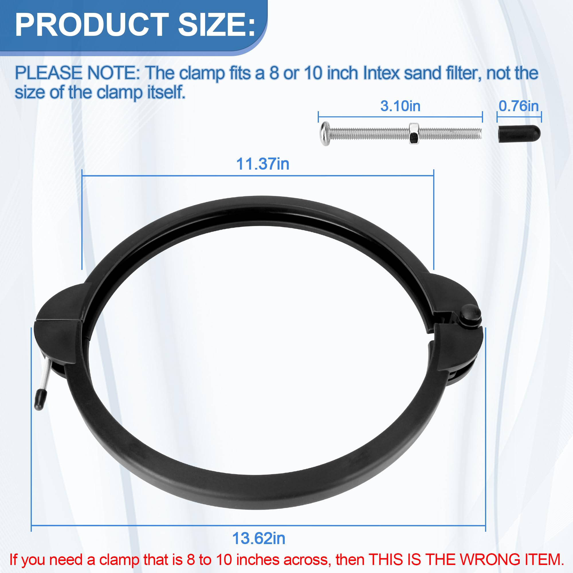 Snapklik.com : Ophjerg SF90110-1 Pool Filter Clamp For Intex Sand ...