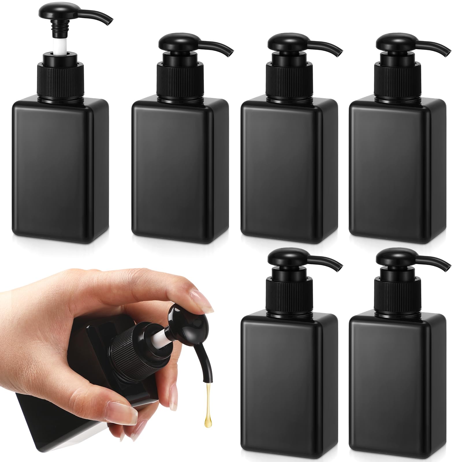 Amazon.com: Domensi 6 Pcs 100ml /3.4 oz Pump Bottle Mini Travel Bottles ...