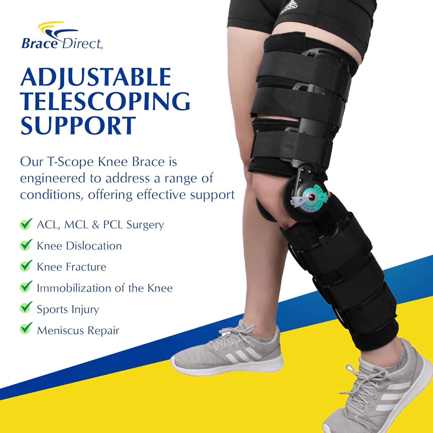Telescoping ROM Knee Brace for Ligament Surgeries - Guinea | Ubuy