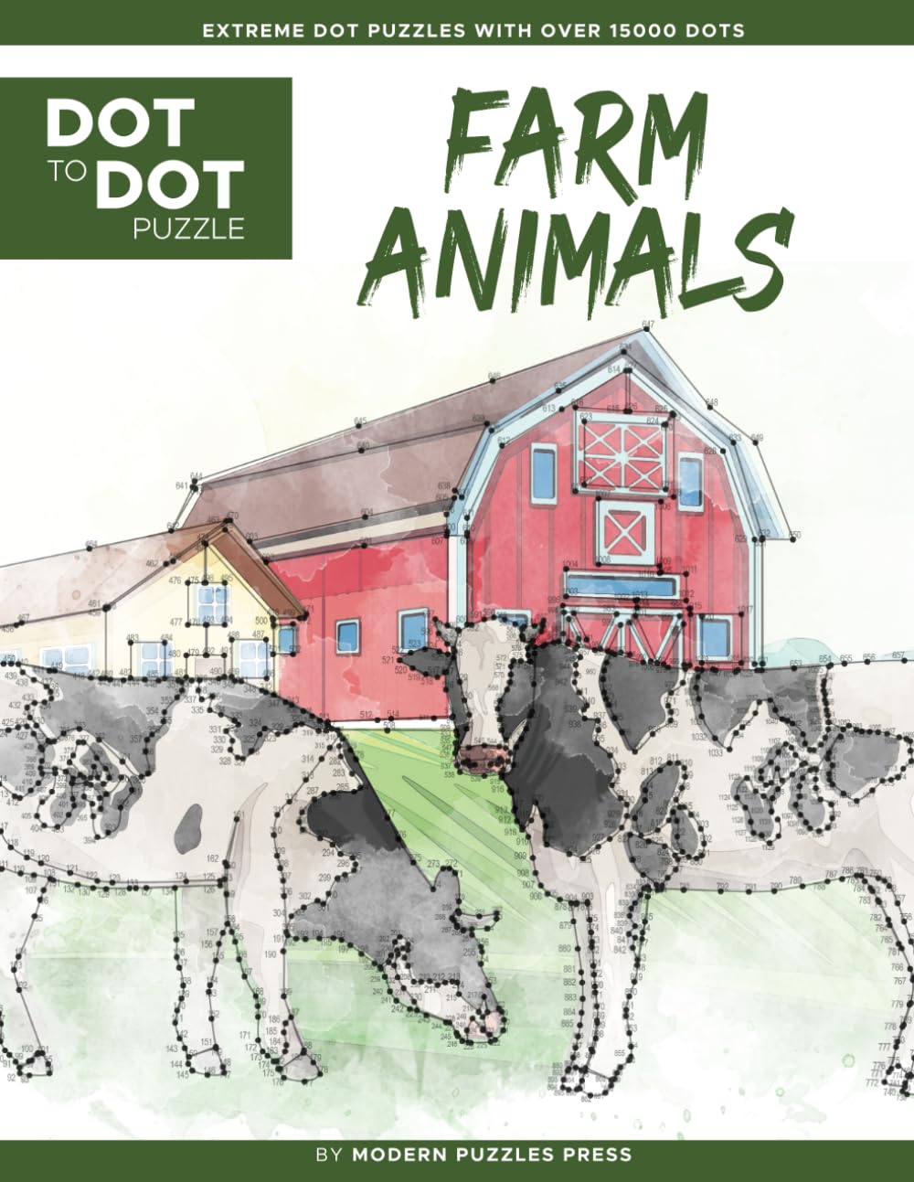 Farm Animals - Dot to Dot Puzzle (Extreme Dot Puzzles with over 15000 ...