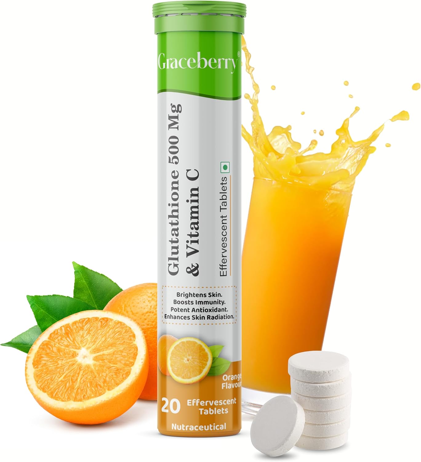 Amazon.com: Graceberry Glutathione Tablets for Glowing Skin | 20 ...