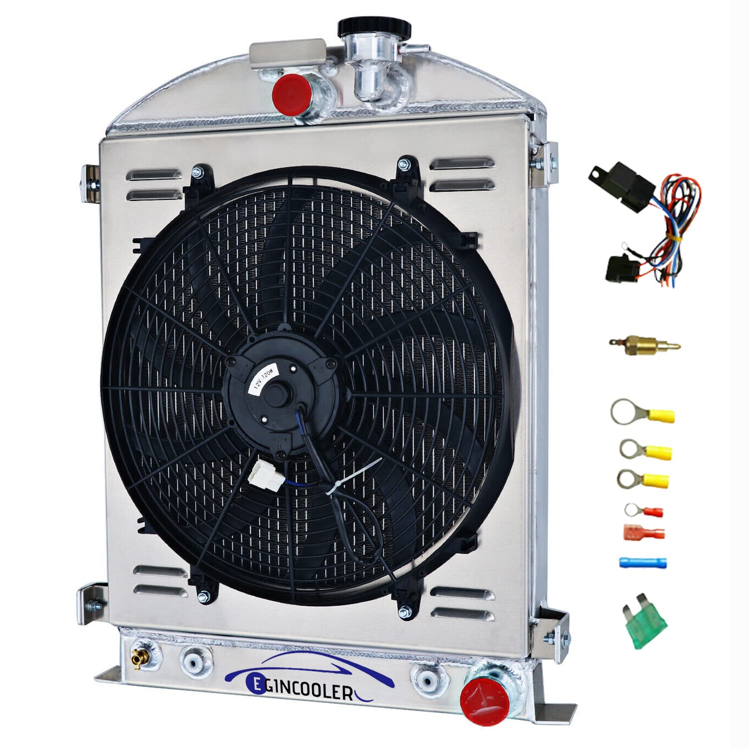 Amazon.com: EGINCOOLER 3 Row Core Aluminum Radiator for 1930-1938 Ford ...