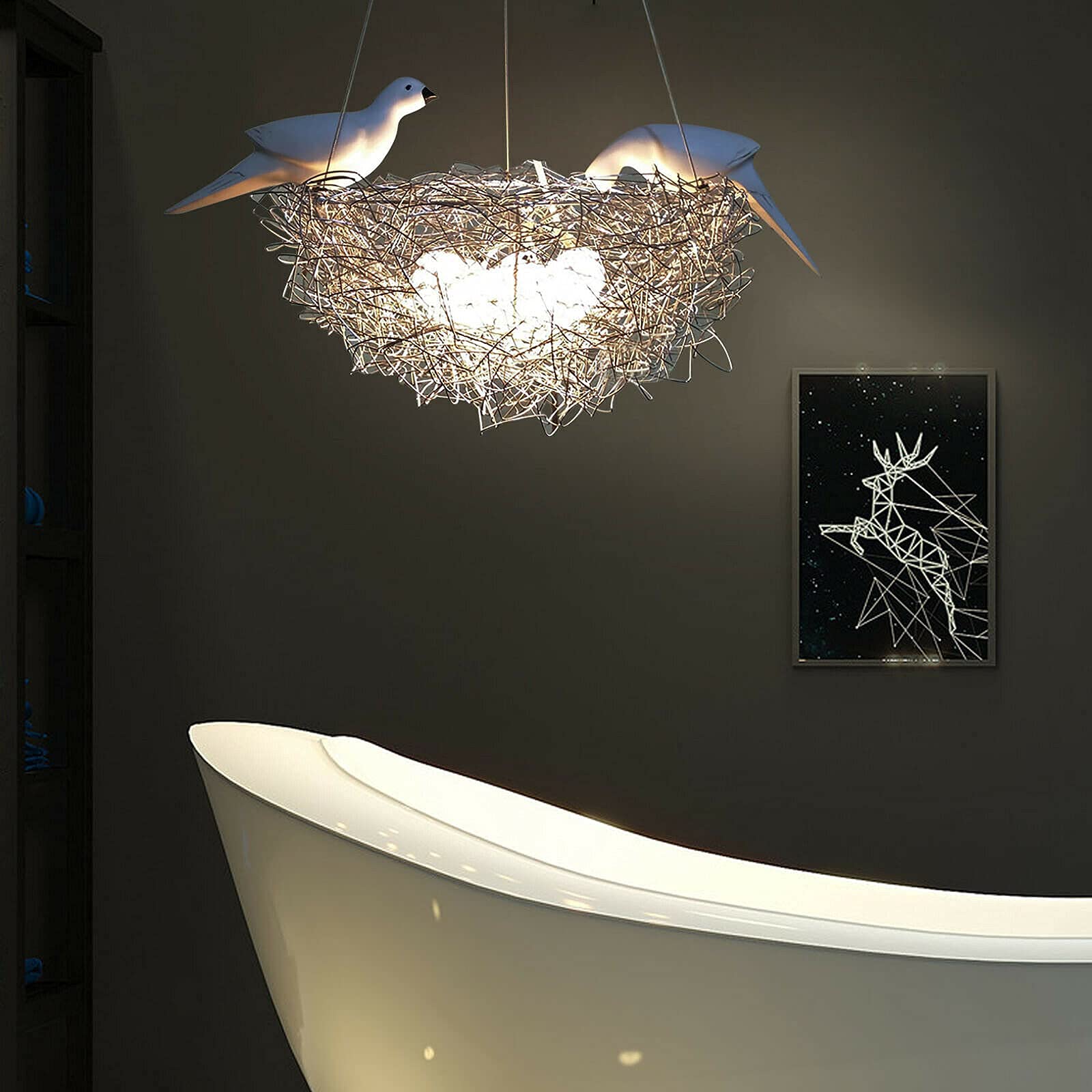Light Fixtures That Small Bird In Nest