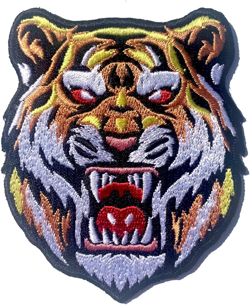 Amazon.com: The Roaring Bengal Striped Tiger Patches Embroidered Iron ...
