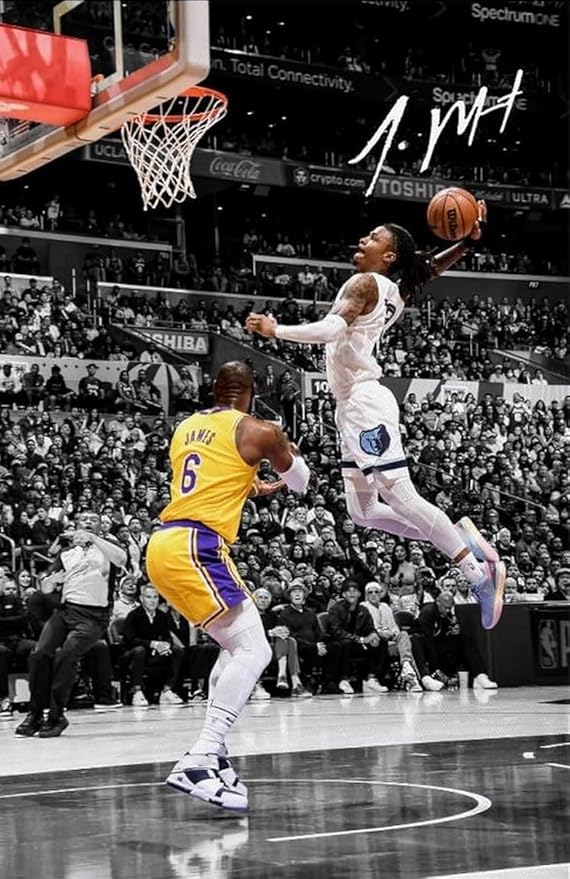 Amazon.com: Basketball Superstar Ja Morant Signed Poster For Kids Fans ...