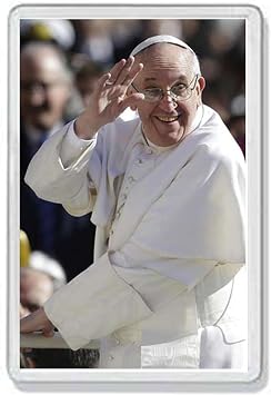 AWS, Pope Francis, Smiley Souvenir, Fridge Magnet, Hard Plastic Fridge ...