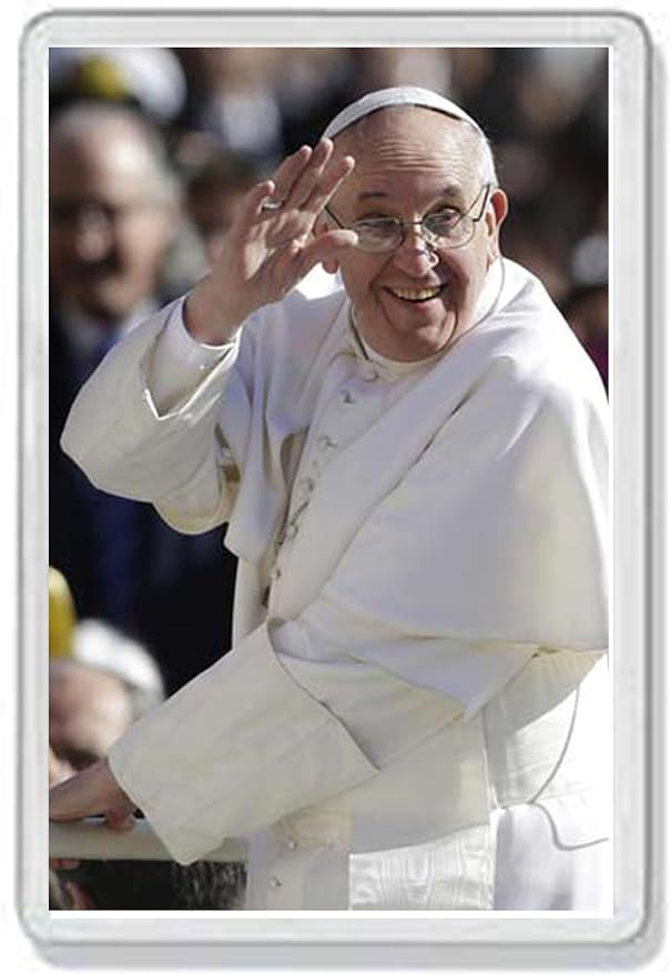 AWS, Pope Francis, Smiley Souvenir, Fridge Magnet, Hard Plastic Fridge ...