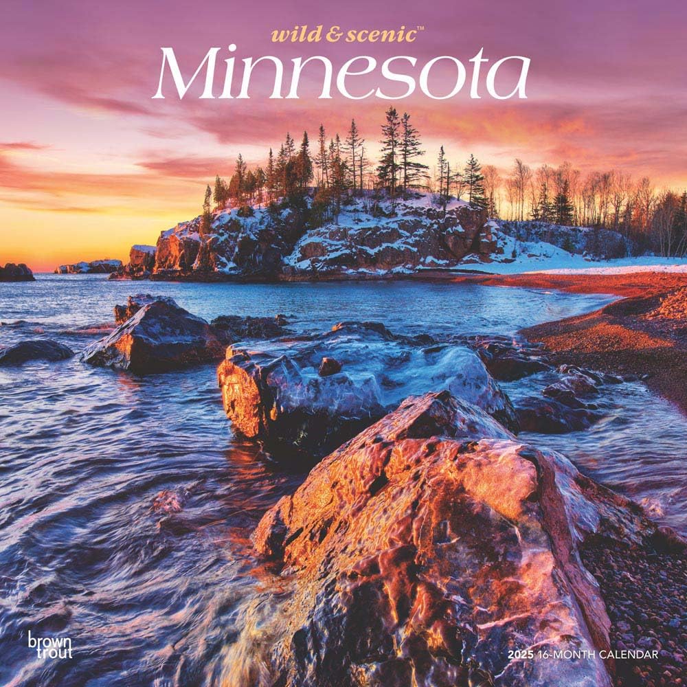 Minnesota Wild & Scenic | 2025 12 x 24 Inch Monthly Square Wall ...