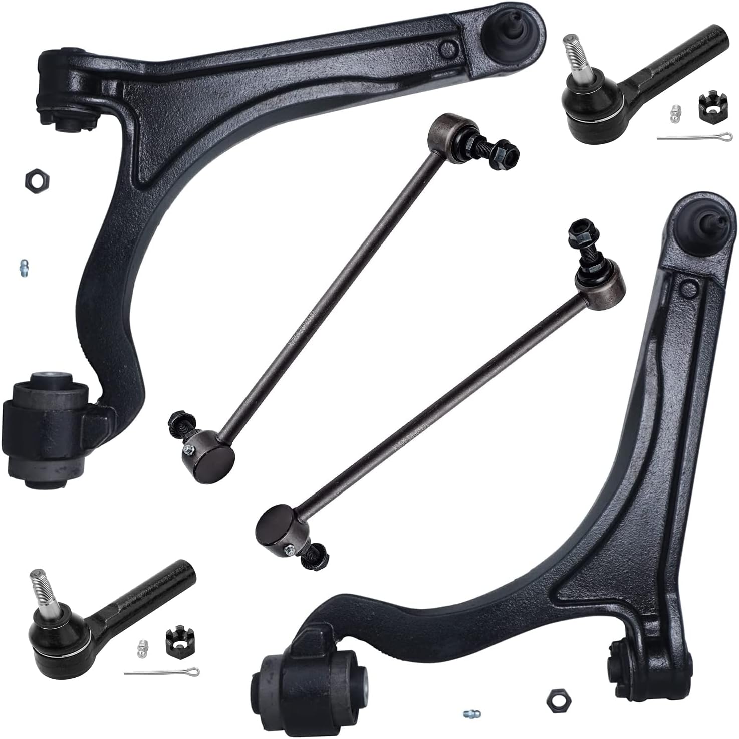 Amazon.com: Front Lower Control Arms w/Ball Joints + Sway Bars + Tie ...