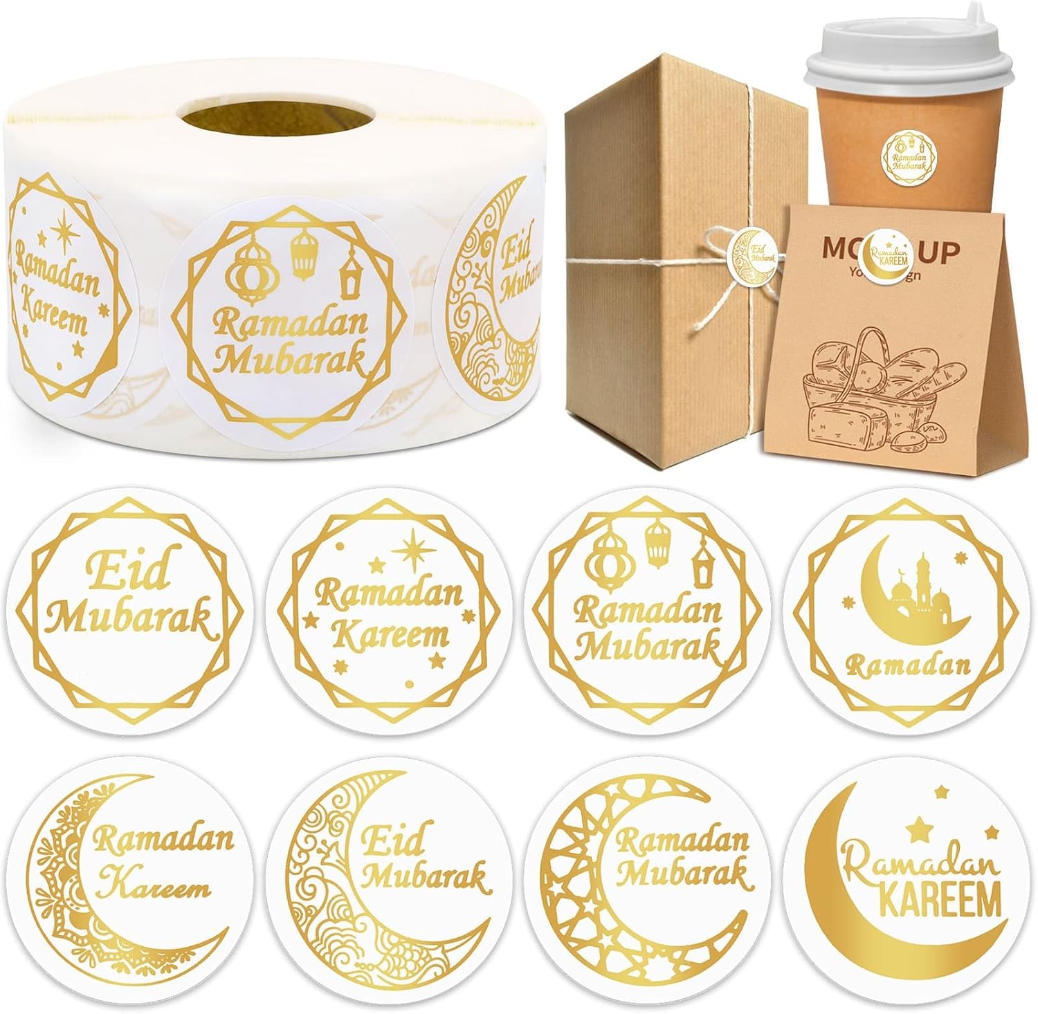 800 Pcs 1.5 inch Ramadan Stickers Gold Foil Ramadan Philippines | Ubuy