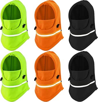 Amazon.com: Suhine 6 Pcs Thermal Reflective Fleece Balaclava Mask ...