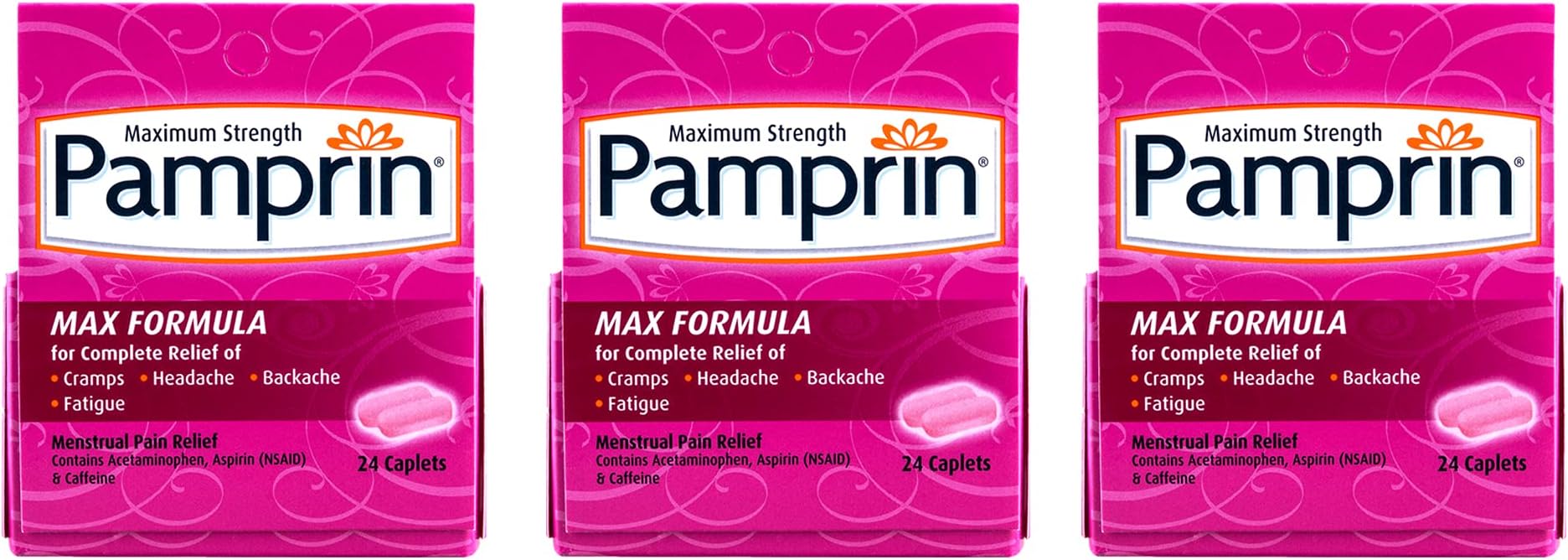 Amazon.com: Pamprin Maximum Strength Max Pain + Energy Formula ...