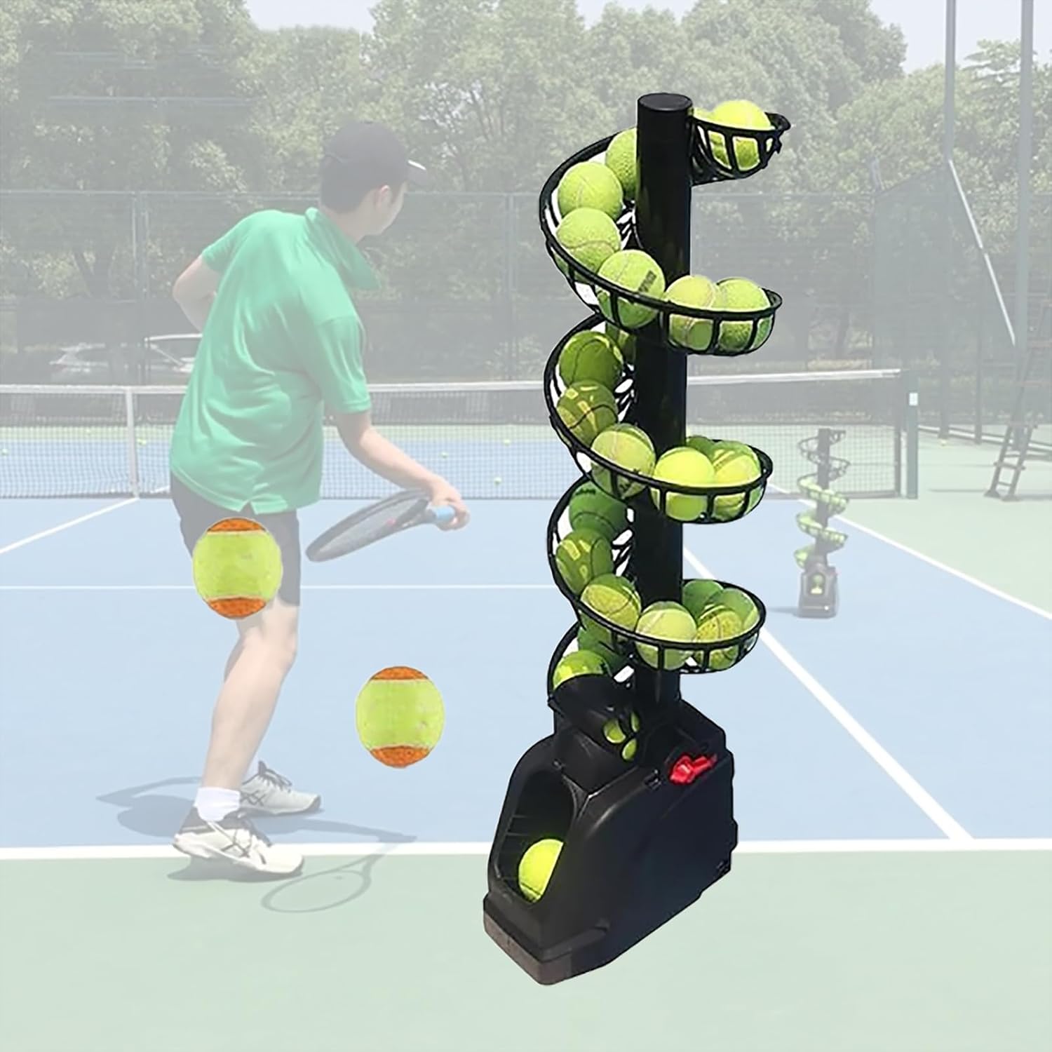 Amazon.com : Tennis Ball Machine, Tennis Ball Tosser, Can Hold Around ...
