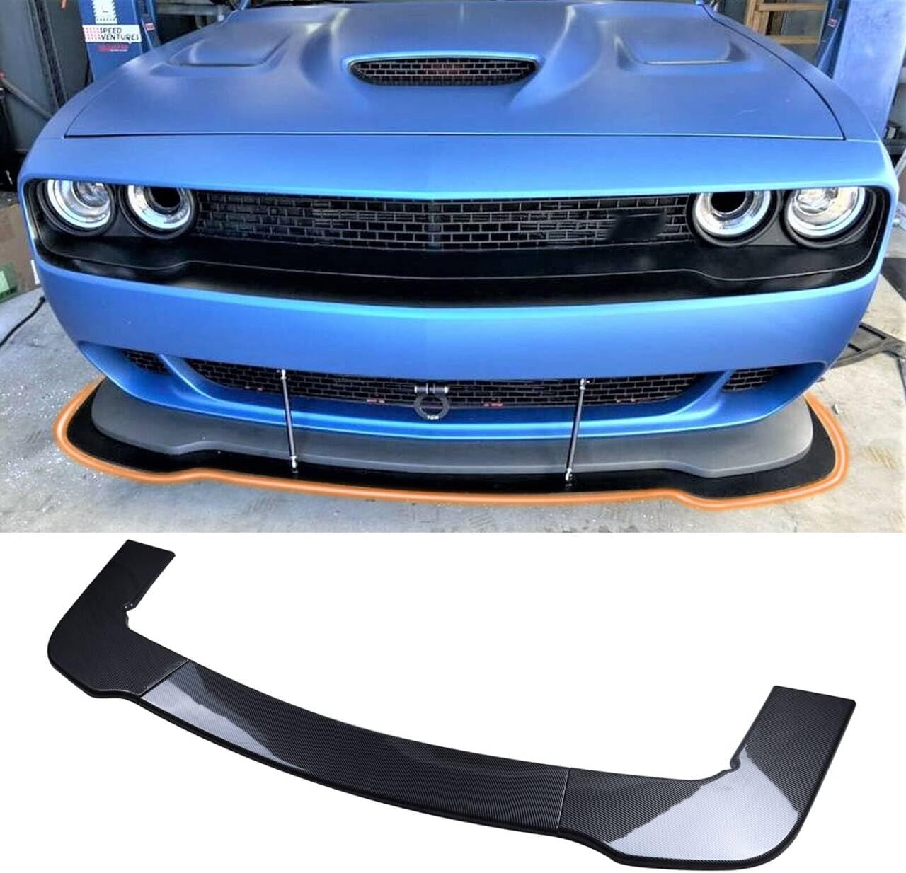 Amazon.com: Front Bumper Lip Fit for 2012-2023 Dodge Challenger SXT SRT ...