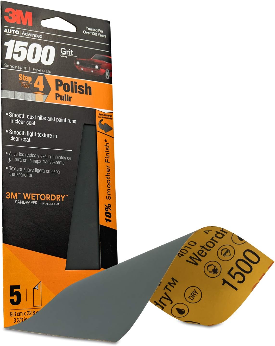 3M Wetordry Sandpaper, 1500 Grit, 5 Sheets/Pack, 03002 : Amazon.ca ...
