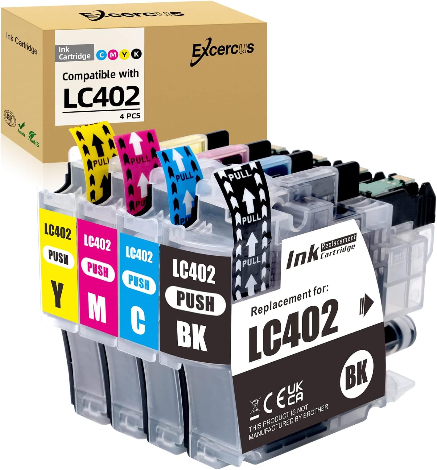 Amazon.com: EXCERCUS LC402 Ink Cartridges Compatible for Brother LC 402 ...