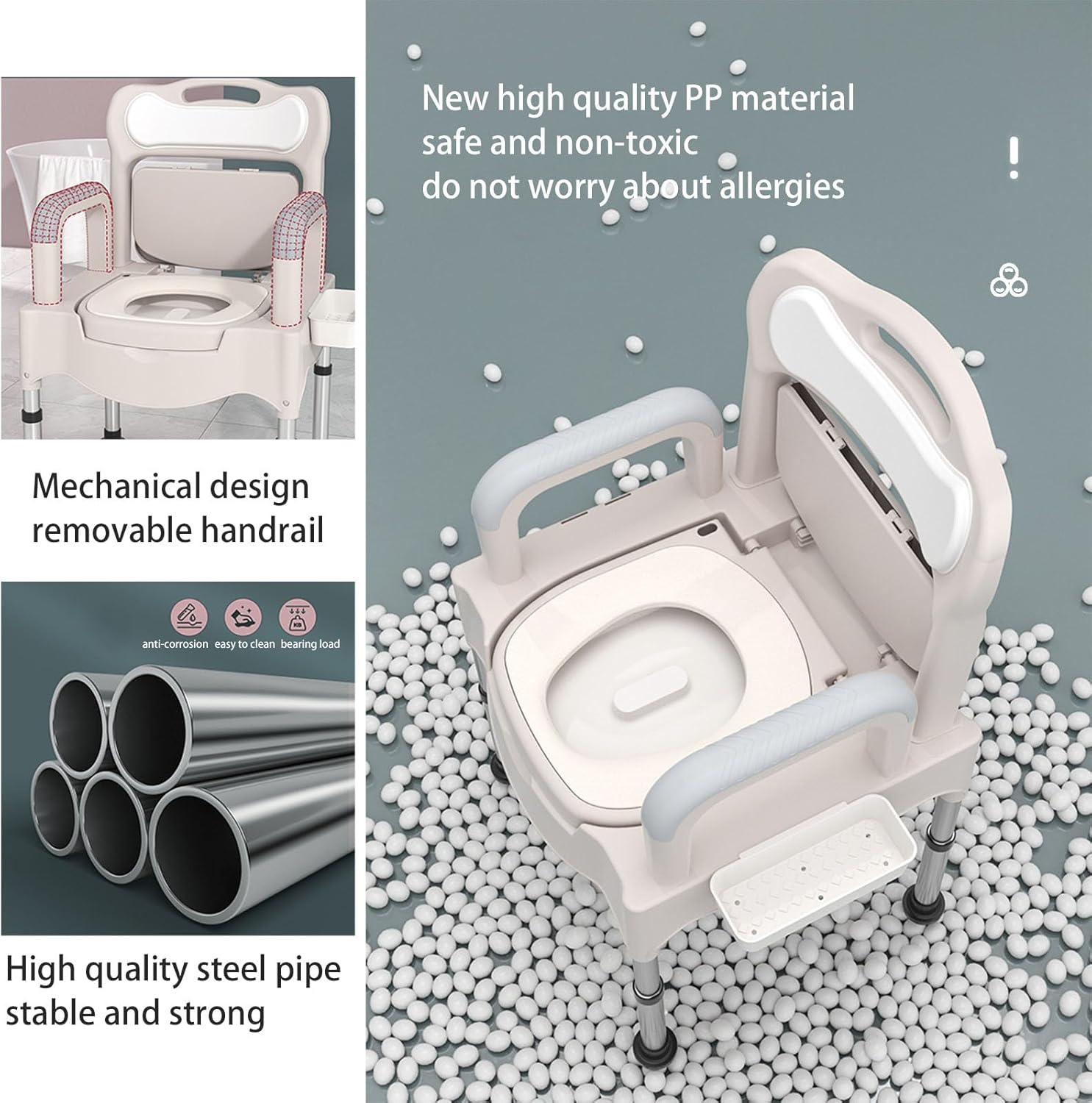 Bedside Commode, Soft Commode Chair, Bedside Toilet, Australia | Ubuy