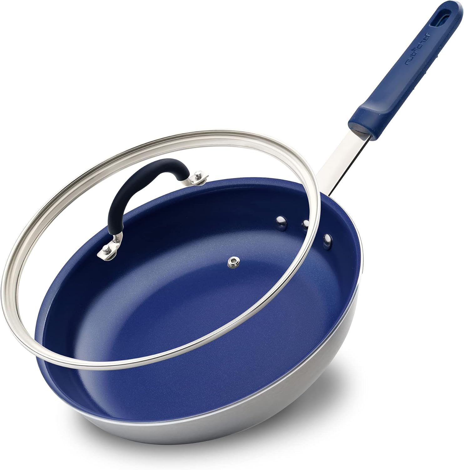 Amazon.com: NutriChef 8" Fry Pan With Lid - Small Skillet Nonstick ...