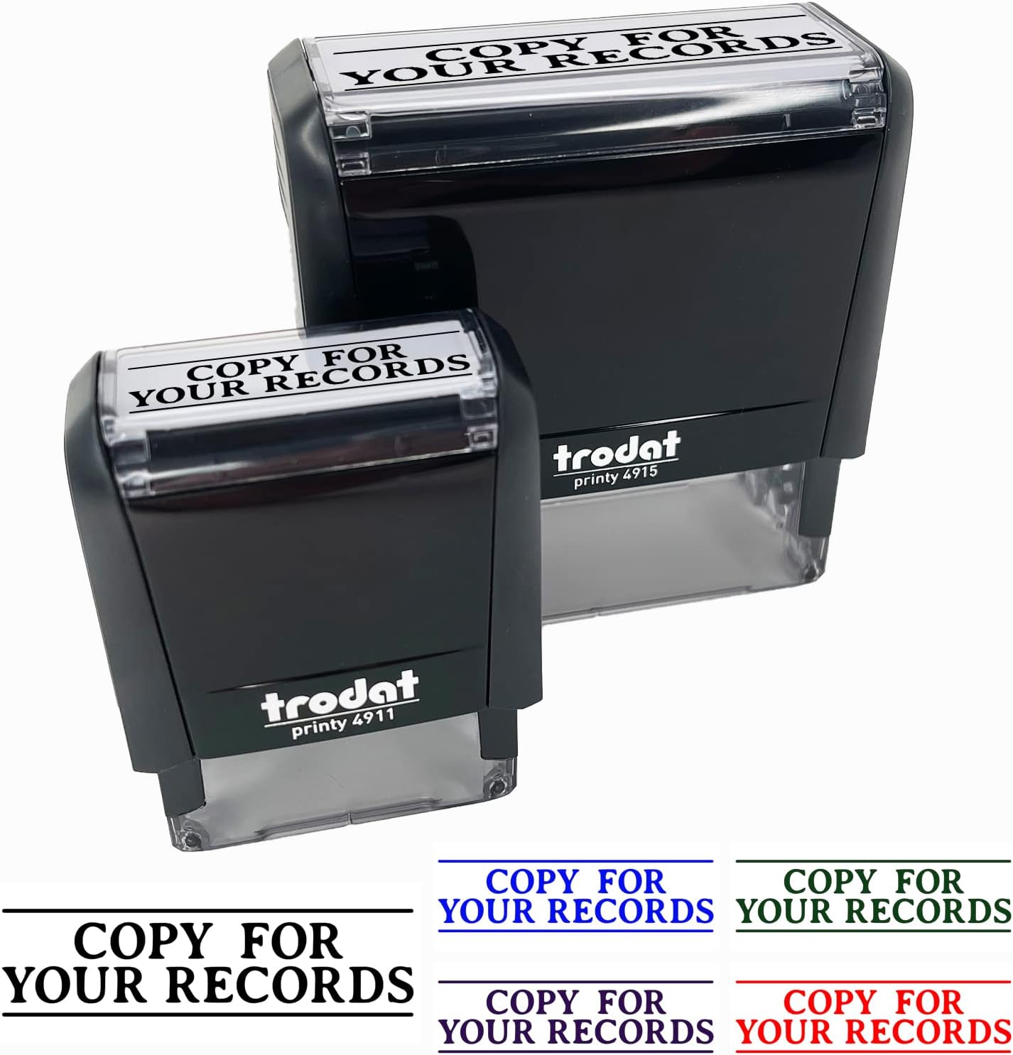 Amazon.com : Copy for Your Records Document Self-Inking Rubber Stamp ...