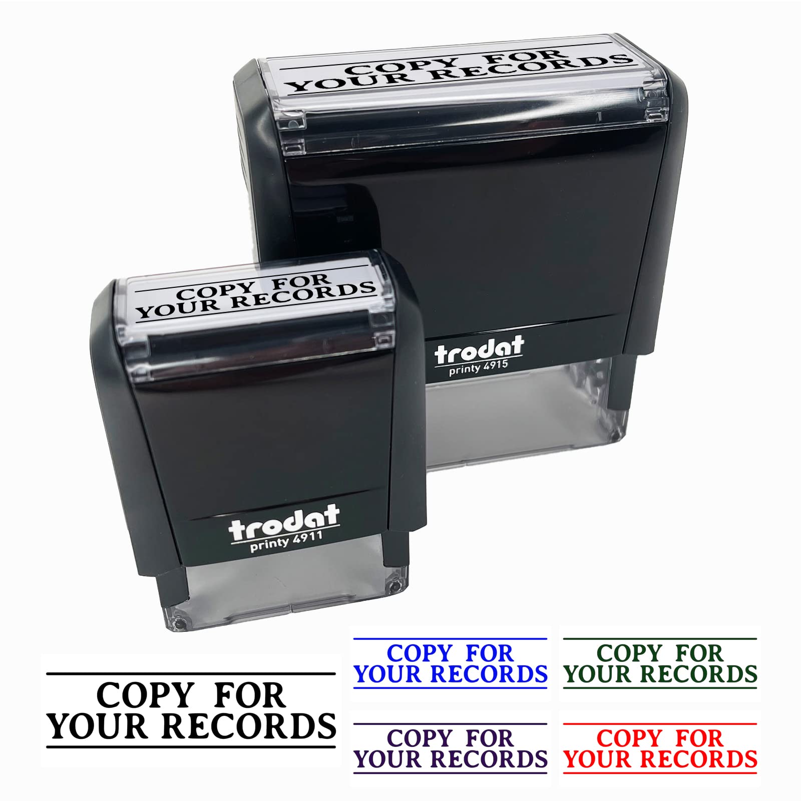 Amazon.com : Copy for Your Records Document Self-Inking Rubber Stamp ...