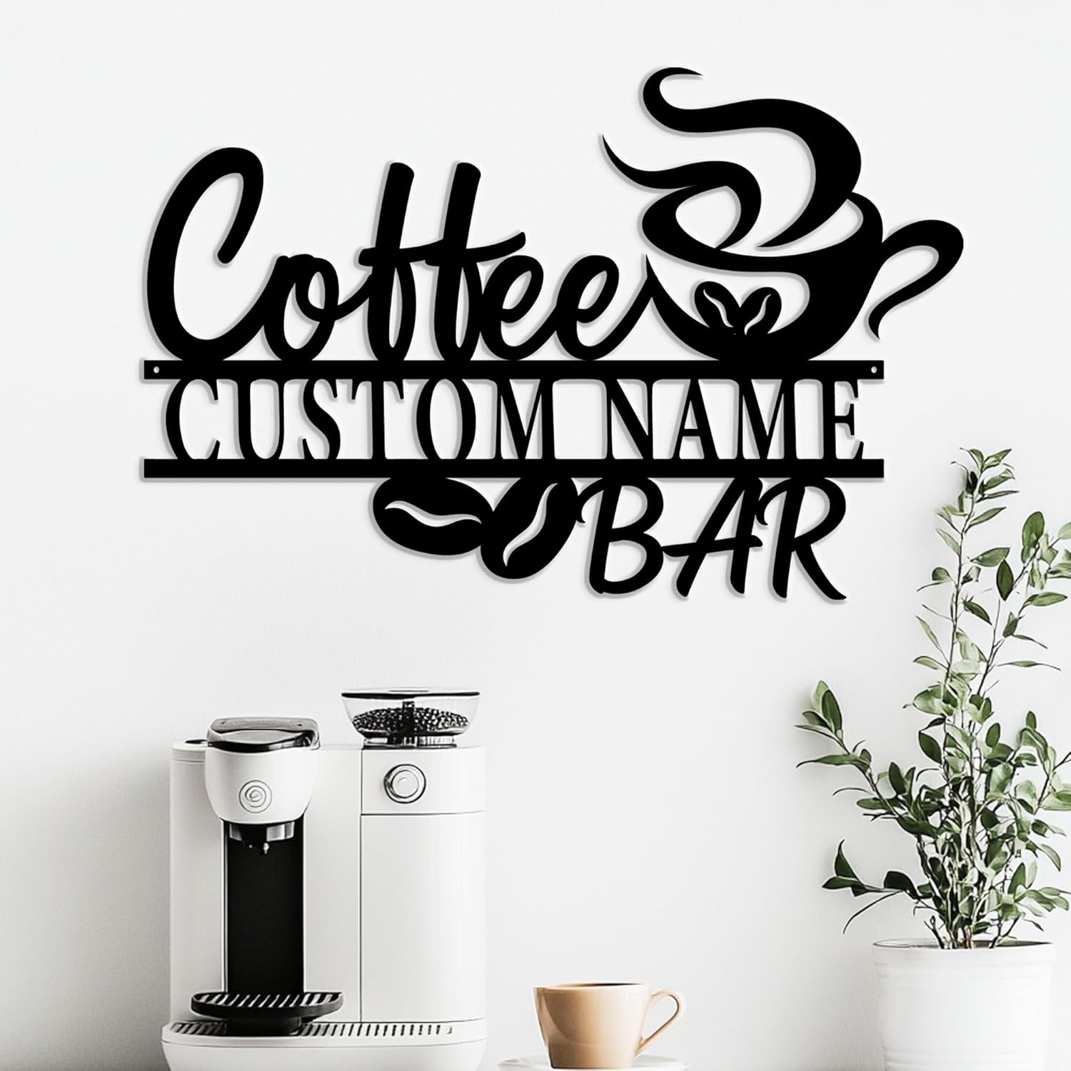 Amazon.com: Custom Coffee Bar Sign,Personalized Coffee Bar Decor, Signs ...