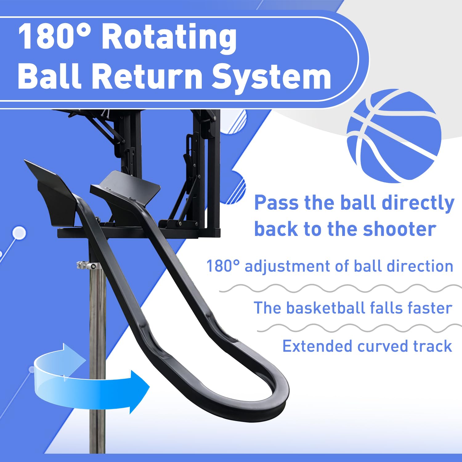 Snapklik.com : Upgraded Basketball Return Attachment, Adjustable Height ...