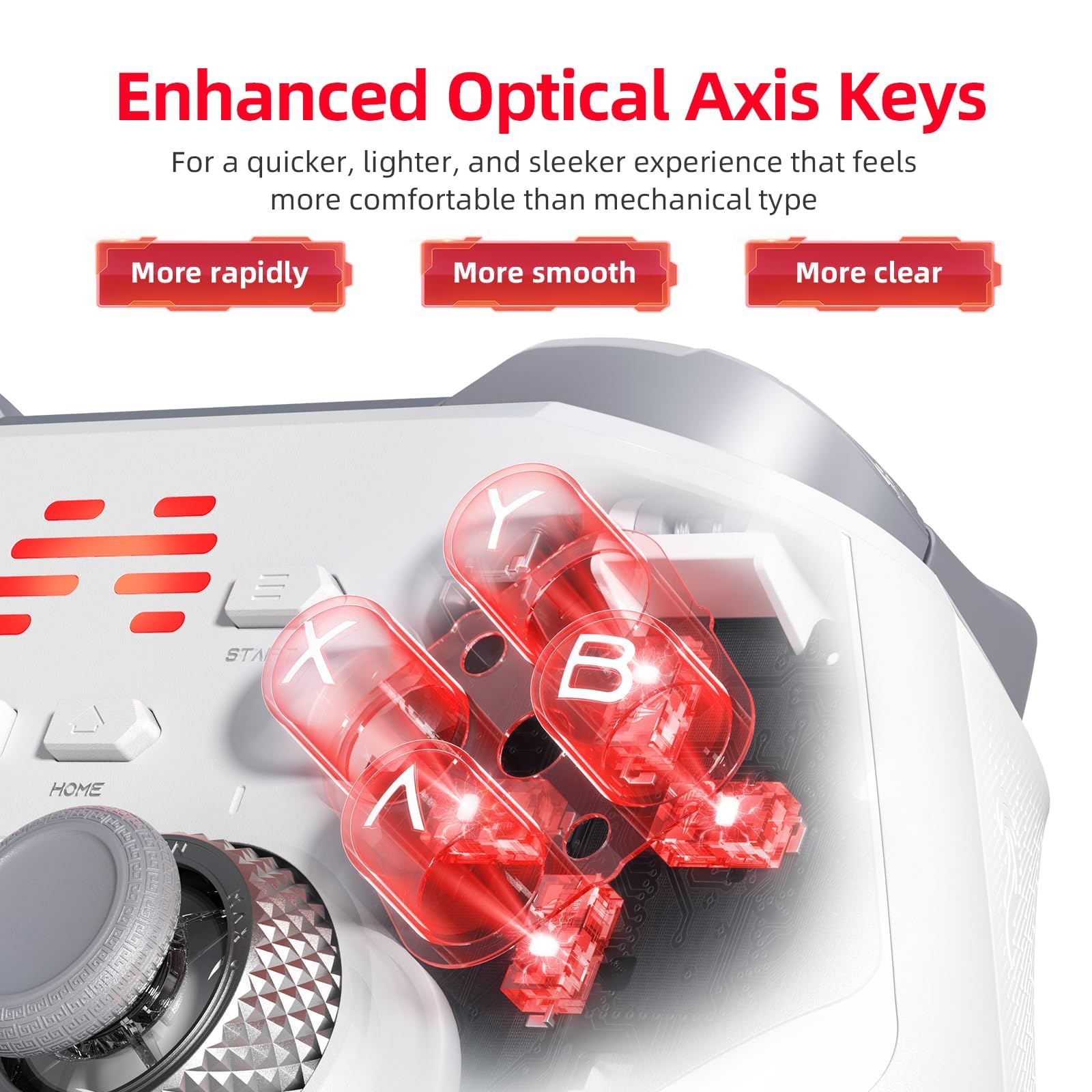 Snapklik.com : BEITONG KP40 Wireless Controller Ajustable TMR Joystick ...