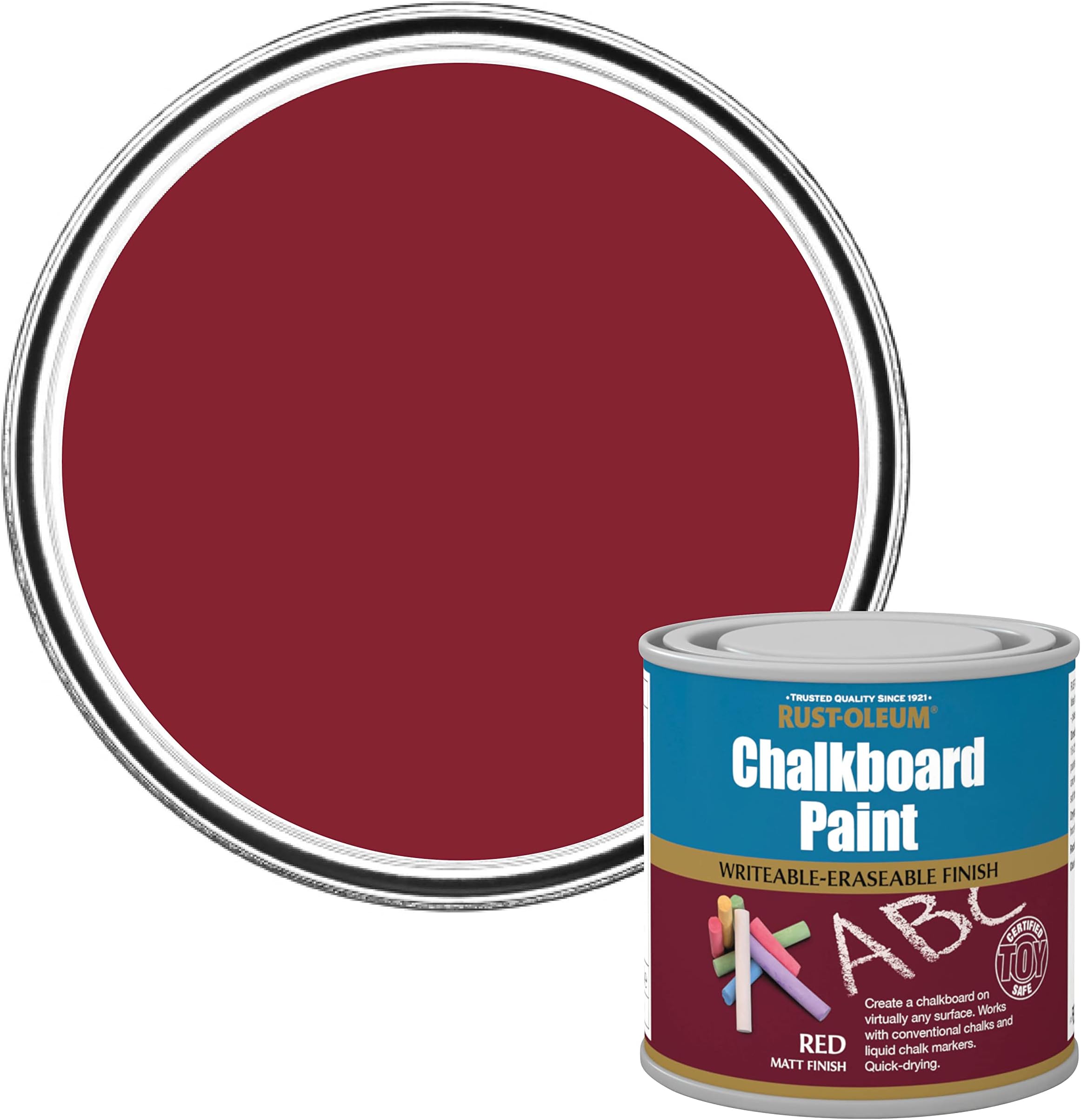 Red Chalkboard Paint - 250ml Ideal to use with Liquid Chalk and Dry ...