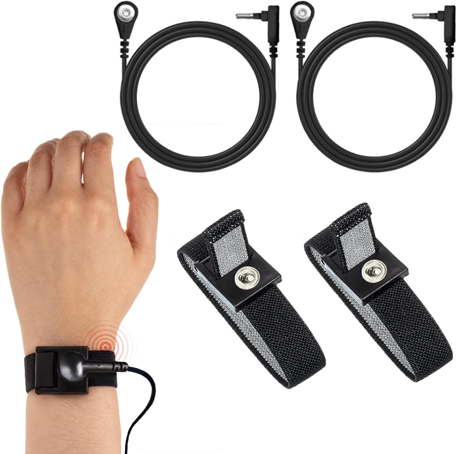 Amazon.com: Grounding Wristband & Cable - ESD Wrist Strap Kits ...